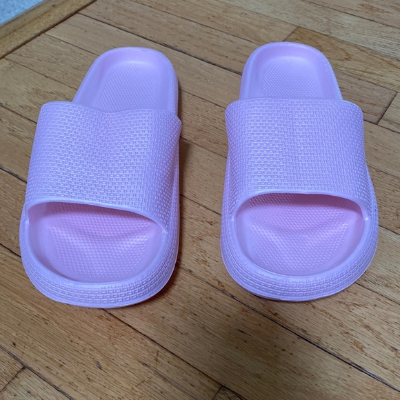 Shoes | Price Dropfashion Baby Pink Slide Sandals | Poshmark